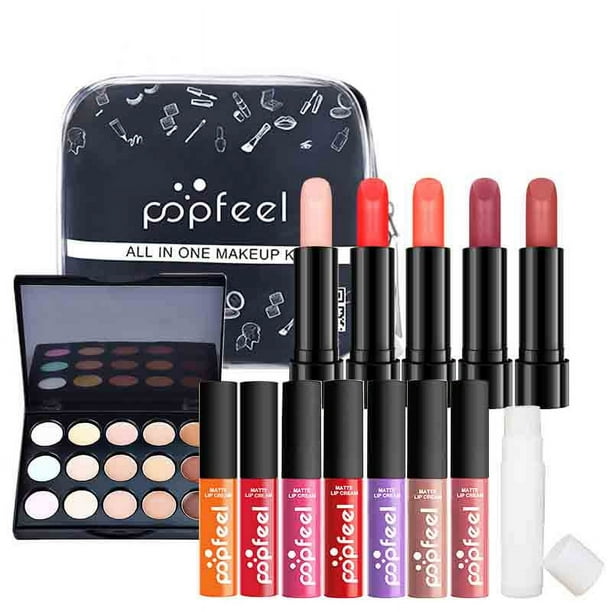 Kit de maquillaje todo en uno de 15 piezas para mujeres principiantes ...
