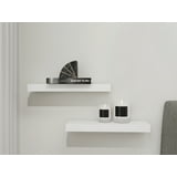Mainstays White 16.5" Wood Floating Shelves, Set of 2 - Walmart.com