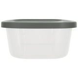 Mainstays Plastic Durable Food Storage Container Set, Gray, 6 Pieces ...