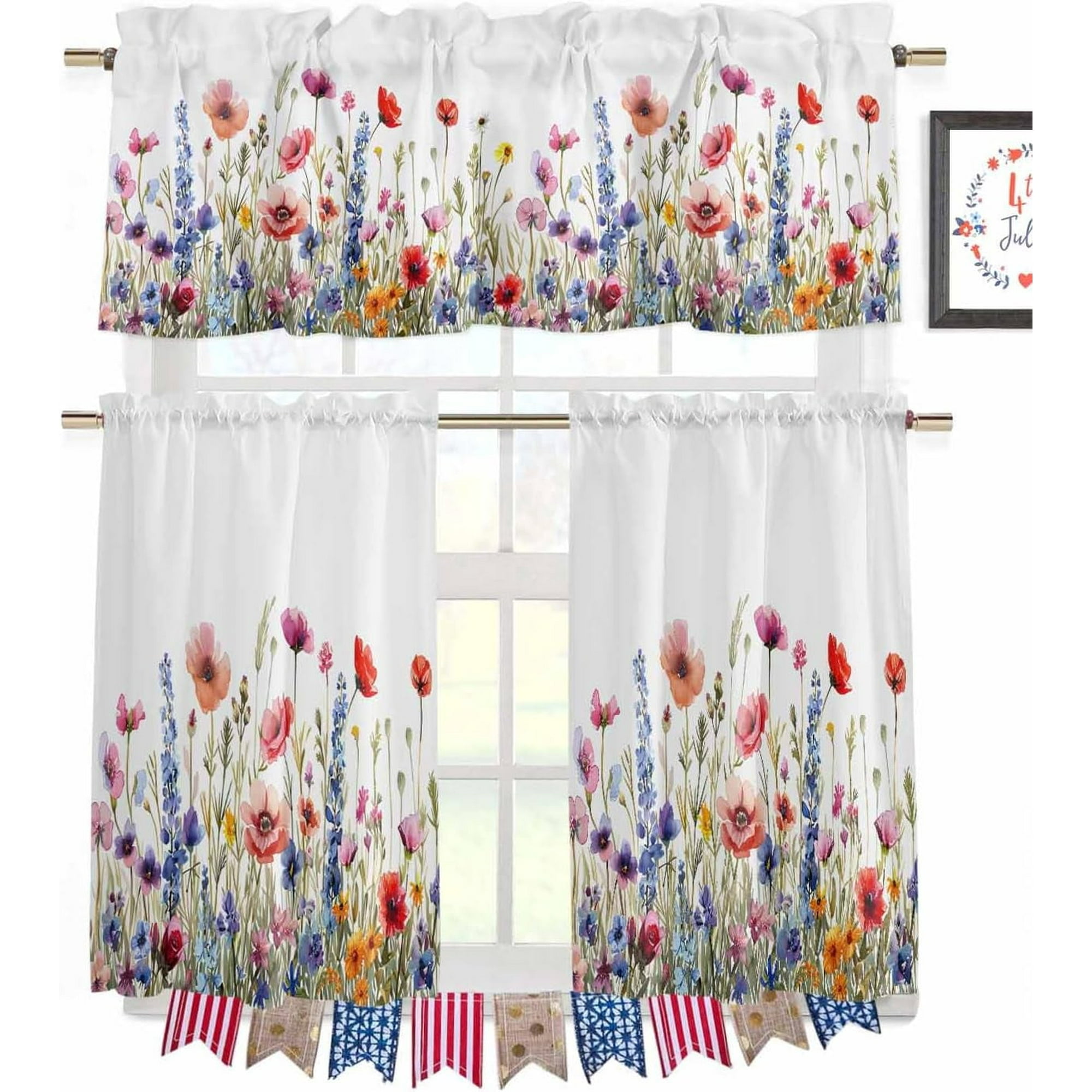 Click here for Feisina Spring Rod Pocket Kitchen Curtain Valance... prices