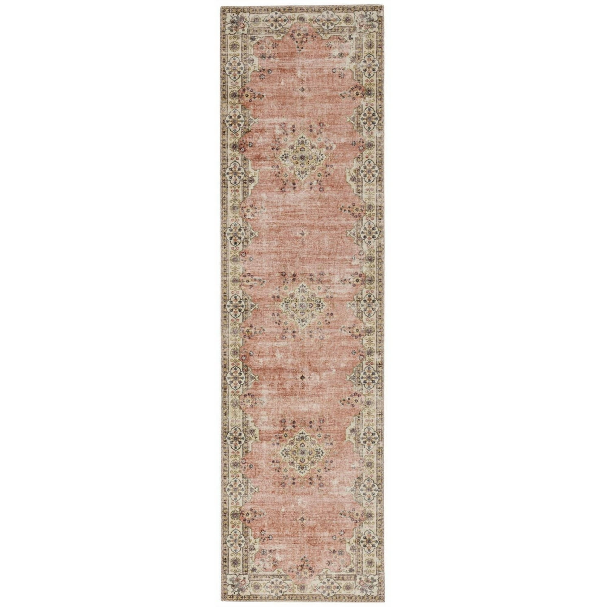 Click here for Linon Blanton 2 X 8 Washable Runner  Pink And Ivor... prices