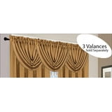 Leah Textured Waterfall Valance, Rod Pocket Top, Gold, Each Valance Is ...