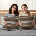 Brown Gray Wood Grain Pillow Covers Set of 2, Vintage Board Farm ...