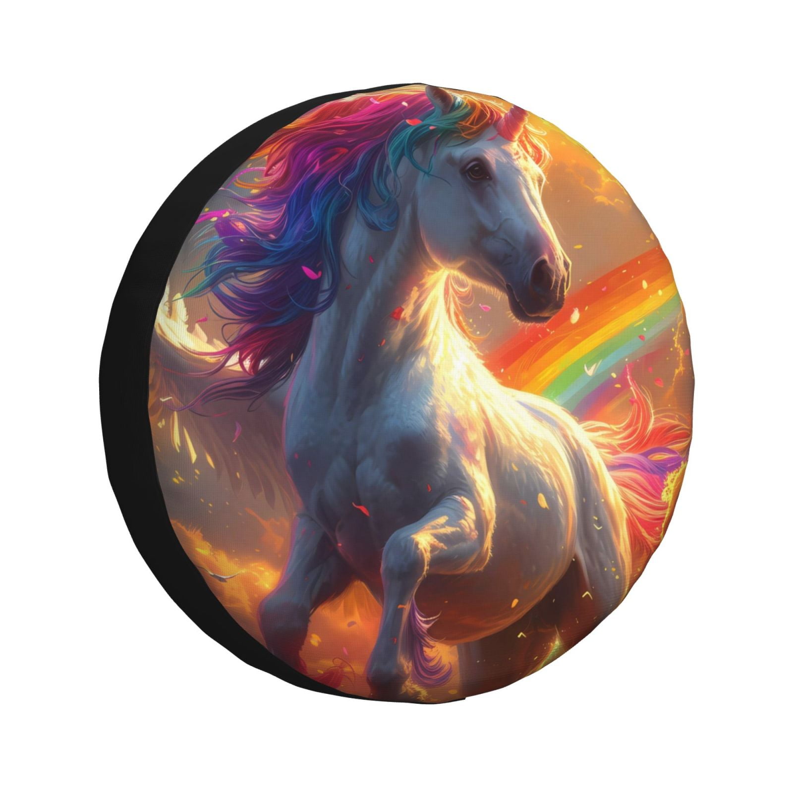 Balery Rainbow Sunset Cloud White Horse Cubiertas para Neumáticos ...