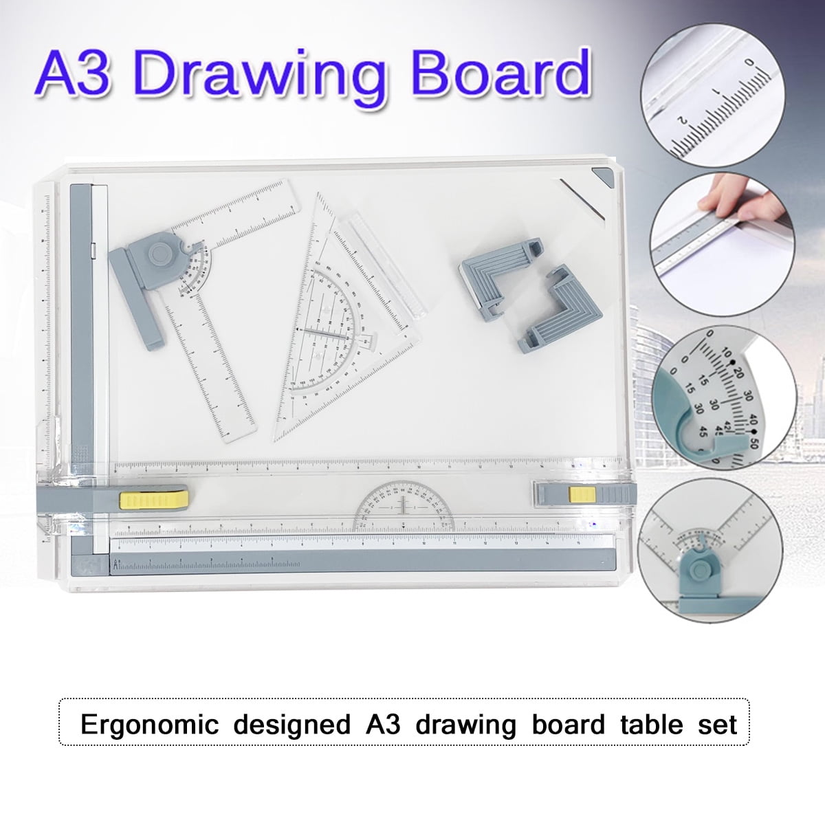 NICCOO A3 Drafting Table Drawing Board, Drawing Tool Set Graphic ...