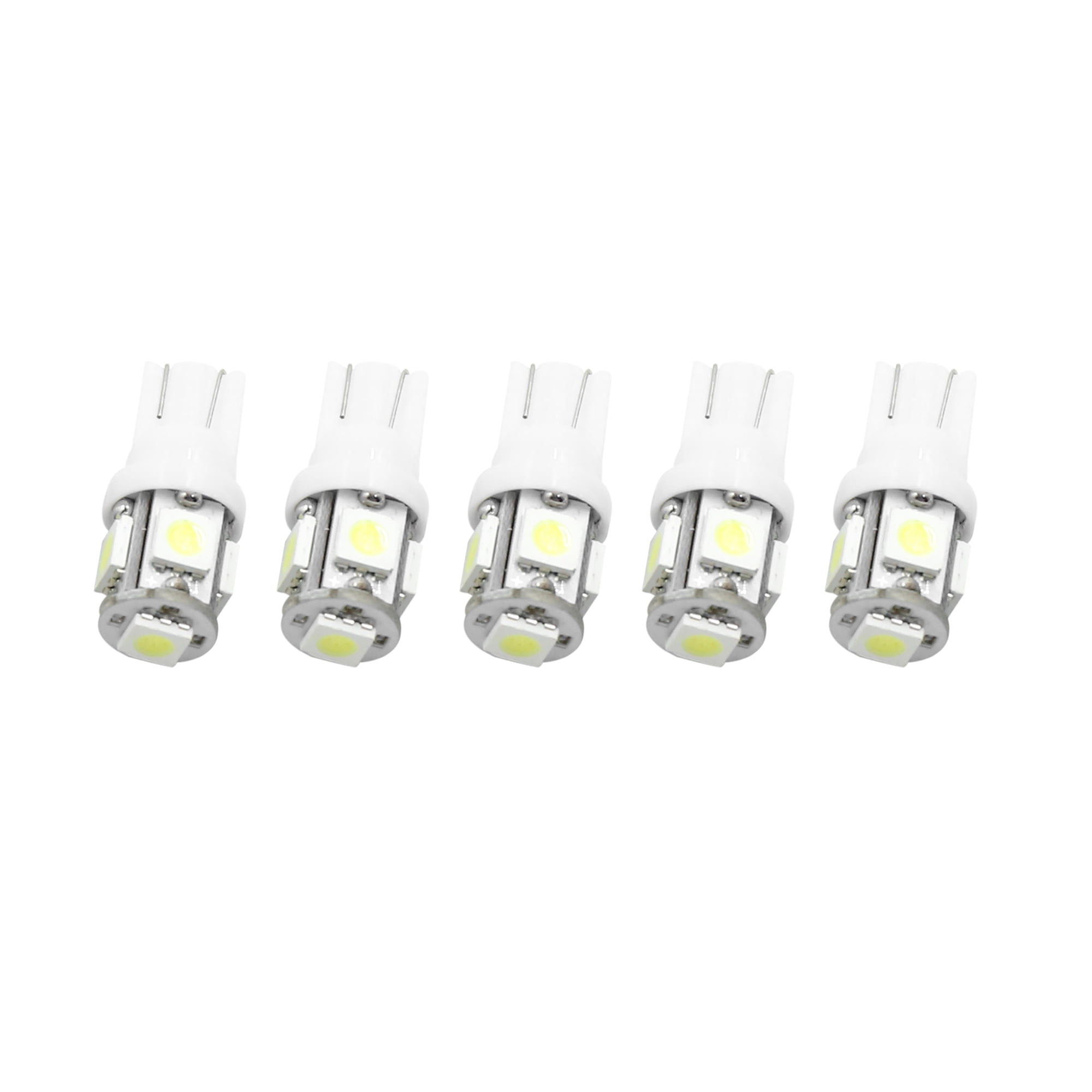 5Pcs T10 W5W 5-5050-SMD White LED Wedge Car Light Bulbs 194 168 2825 ...