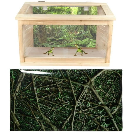 Reptile Tank Poster, PVC Trees Jungle Aquarium Background Poster 3D ...