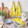 1 Pack Yellow Grey Kitchen Towels Abstract Art Mottled Oil Painted ...