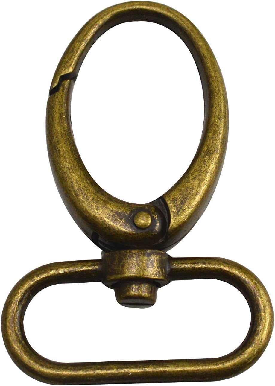 Bronze 1.25" Inner Diameter Oval Ring Big Head Buckle Lobster Clasps ...