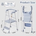 LevLad Toddler Kitchen Step Stool Helper for Kids, Foldable Learning ...