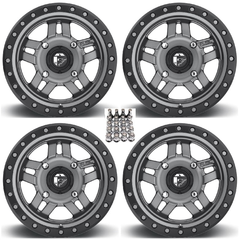 Fuel Anza ATV Wheels Gunmetal 15" Sportsman 550 850 1000 - Walmart.com