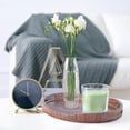 Acacia Wood Serving Tray with Handles - 17"x13" Round, Decorative ...