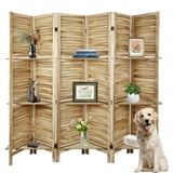 6 ft. Tall Plain Brown Cardboard Privacy Screen Room Divider - 5 Panel ...