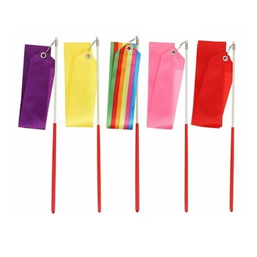 2/4m Dance Rainbow Ribbon Rhythmic Gymnastic Streamer Twirling Baton ...