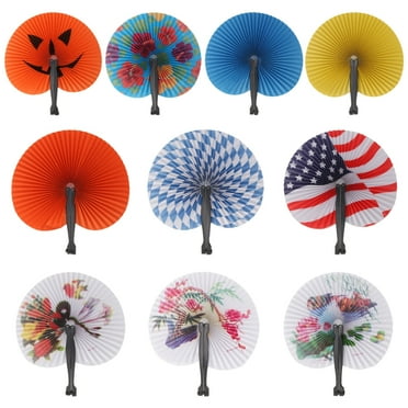 Mini Paper Oriental Folding Fans (1-Pack of 12) - Walmart.com