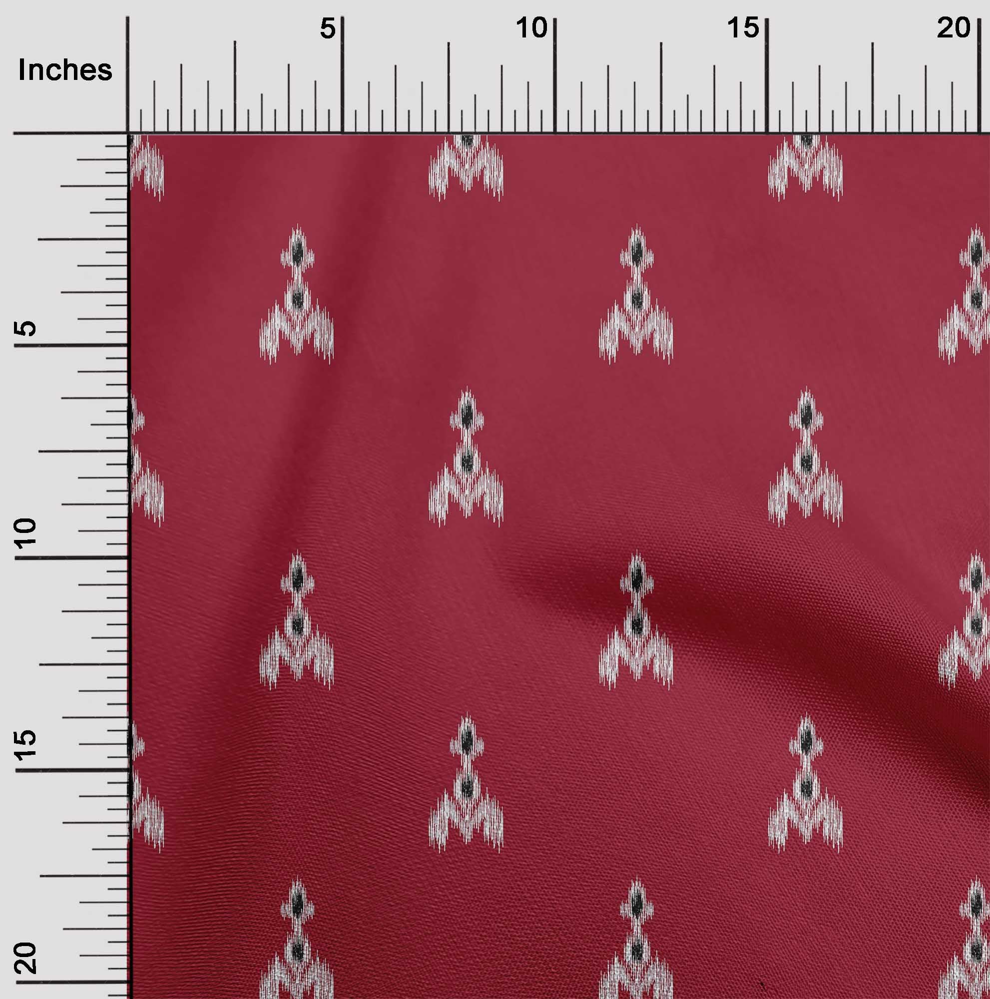 oneOone Silk Tabby Fabric Ethnic Ikat Print Fabric By The Yard 42 Inch ...