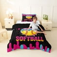 Feelyou Drip Ice Cream Softball Twin Comforter Sets for Girls, Blue ...