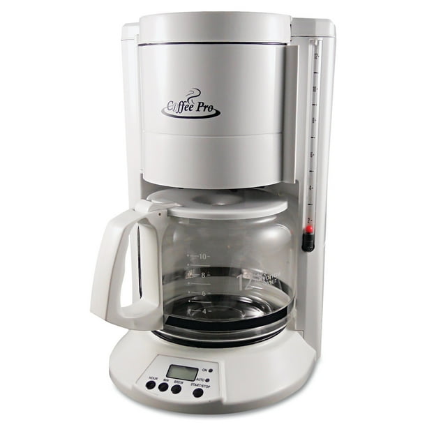 Coffee Pro Home/Office 12-Cup Coffee Maker, White - Walmart.com ...