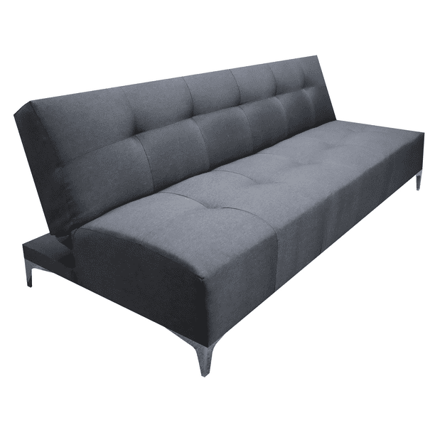 Sofá Cama Reclinable Vegas Lino Gris Oxford Futon 3 Posiciones, El Bazar Store EL BAZAR STORE ...