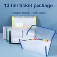 13 Pocket Expanding File Folder Waterproof Receipt Storage Bag Small ...