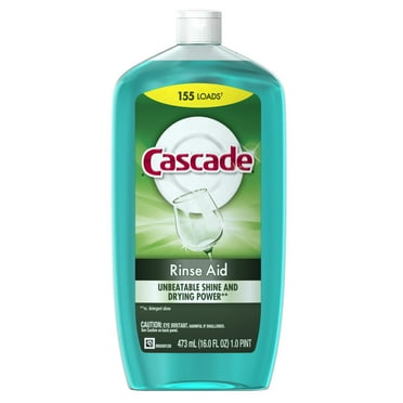 Cascade Power Dry Rinse Aid, 16 fl oz. Unscented for Spotless ...