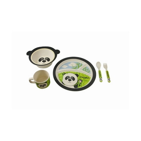 Parker The Panda 5 Pieces Kids Dinnerware Set 9" Plates,7 1/2"Dia. x 3 ...
