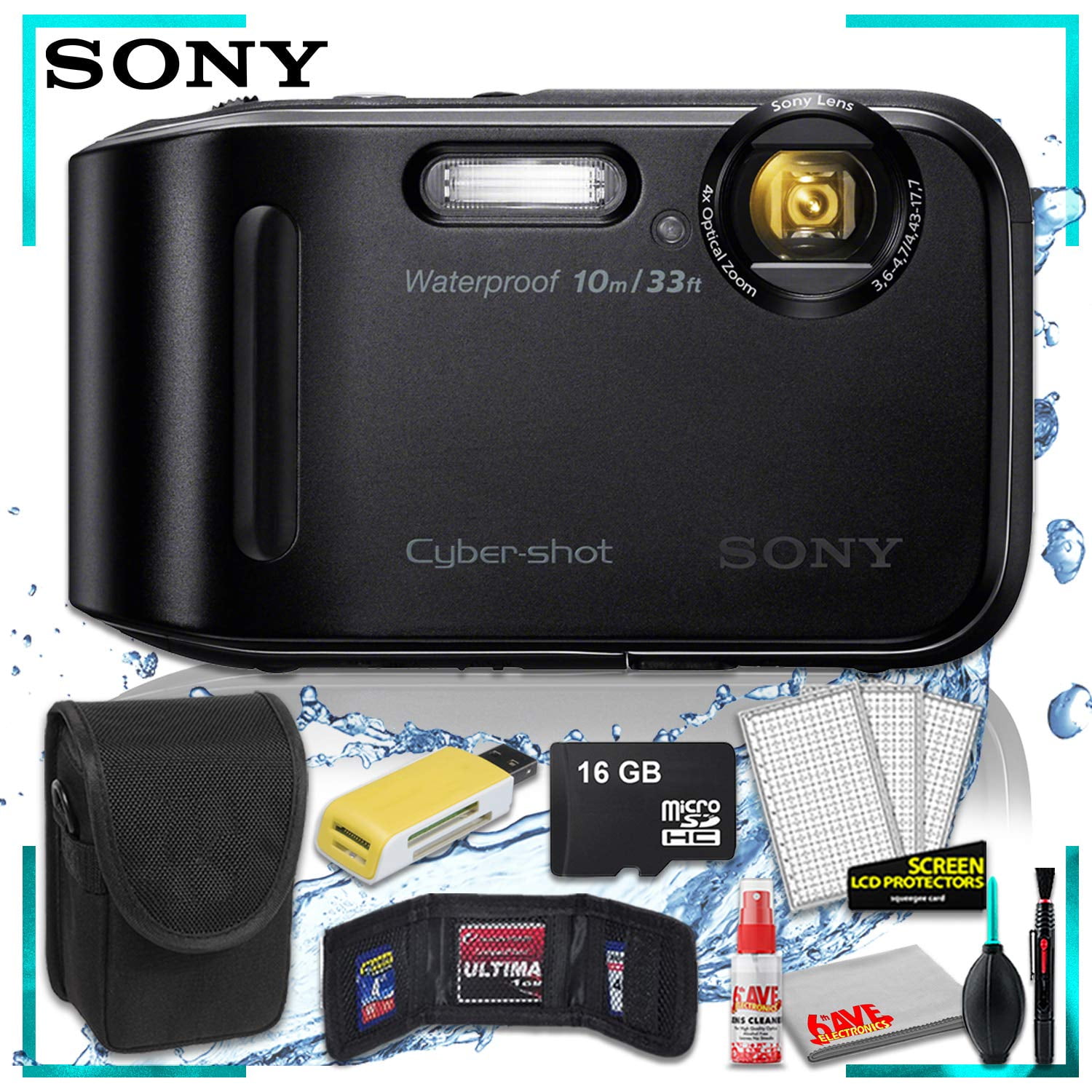 Sony Cyber-Shot DSC-TF1 Digital Camera + 16gb Micro Memory Card Bundle ...