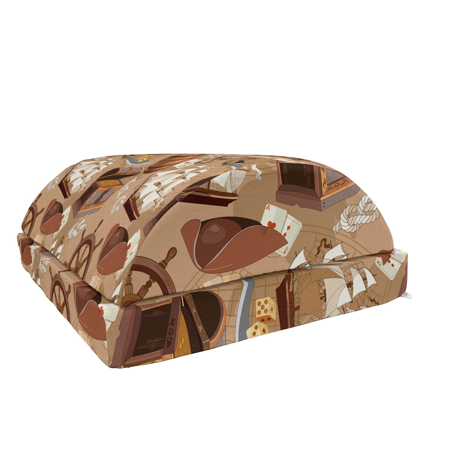 Pirates Foot Rest, Scroll Old Pirate Treasure Map Pattern Adventure ...