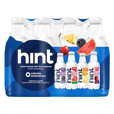 (2 pack) Hint Water Seasonal Holiday Variety Pack, 3 Bottles Each of: Peppermint Bark, Apple ...