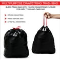 Trash Bag Drawstring Roll 4-5 Gallon Capacity Kitchen Plastic Bags 20 ...