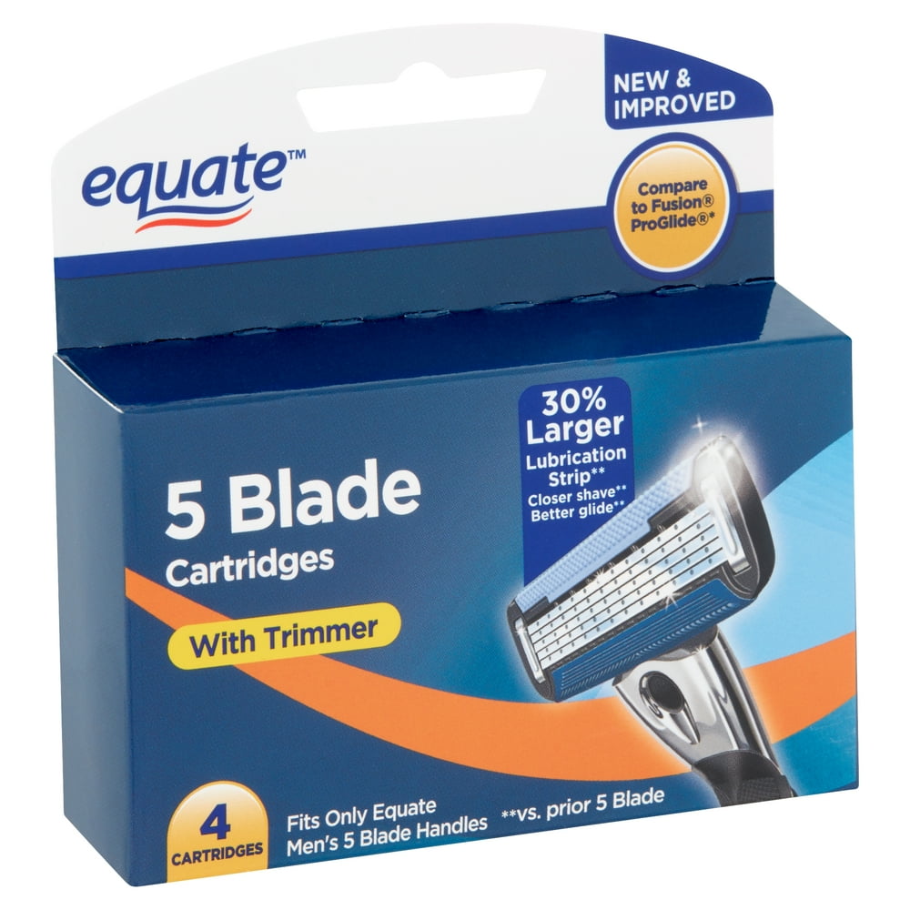 Equate 5 Blade Cartridges with Trimmer, 4 Count - Walmart.com - Walmart.com