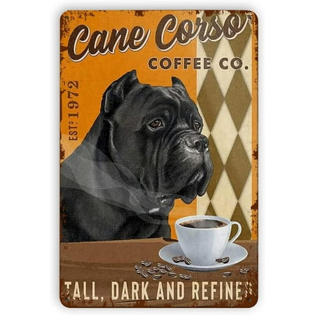 Vintage Metal Tin Signs Retro - Cane Corso Aluminum Sign for Art Wall ...