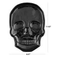 Way to Celebrate 11" Black Skull-Shaped Glazed Ceramic Serving Tray ...