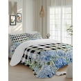 4 Piece Duvet Cover Set Full, Blue Flower Hydrangeas Butterfly Soft ...