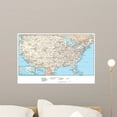 United States America Map Wall Mural by Wallmonkeys Peel and Stick ...