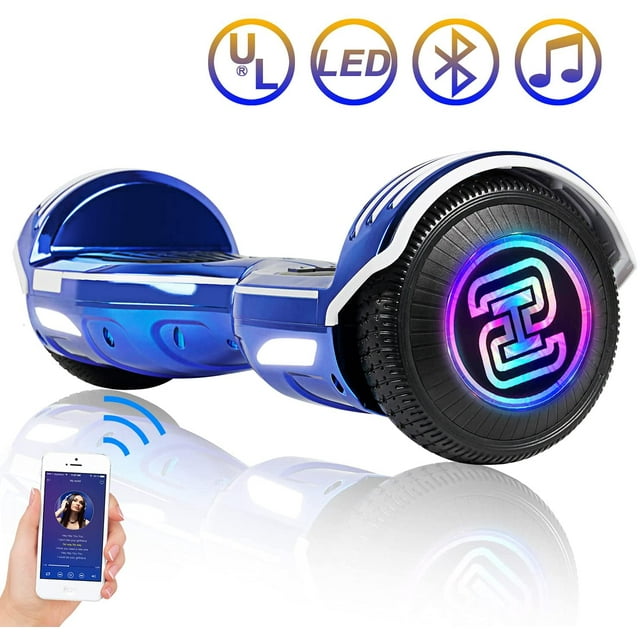 SISIGAD Hoverboard with Bluetooth and LED Lights, Self Balancing ...