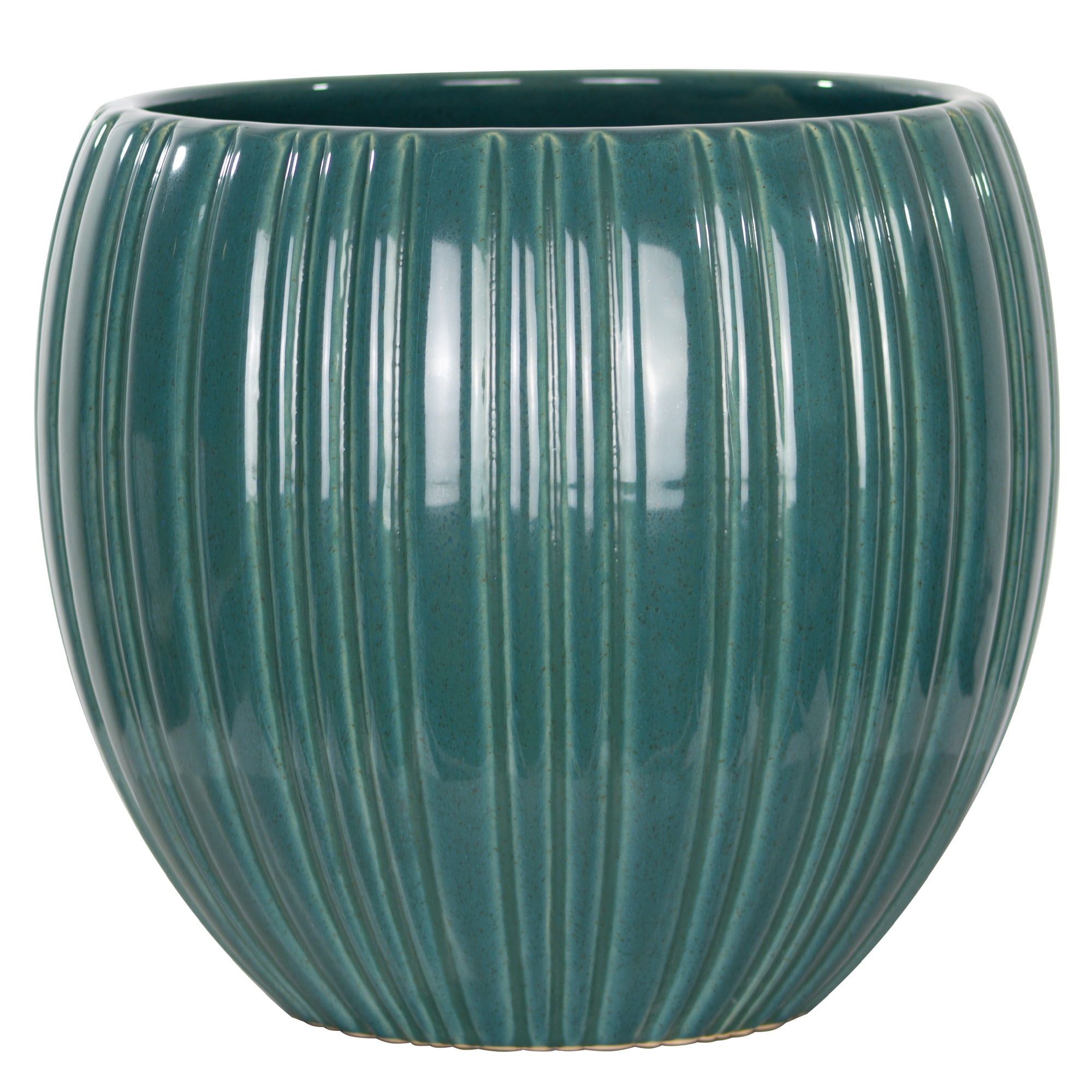 Better Homes & Gardens 12in Bufford Ceramic Planter,Teal - Walmart.com