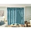 All American Collection, 4 Piece Modern Window Panel Curtain Drape Set ...