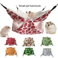 comerut Hamster Nest Big Space Hanging Printing Keep Warm Double Layer ...