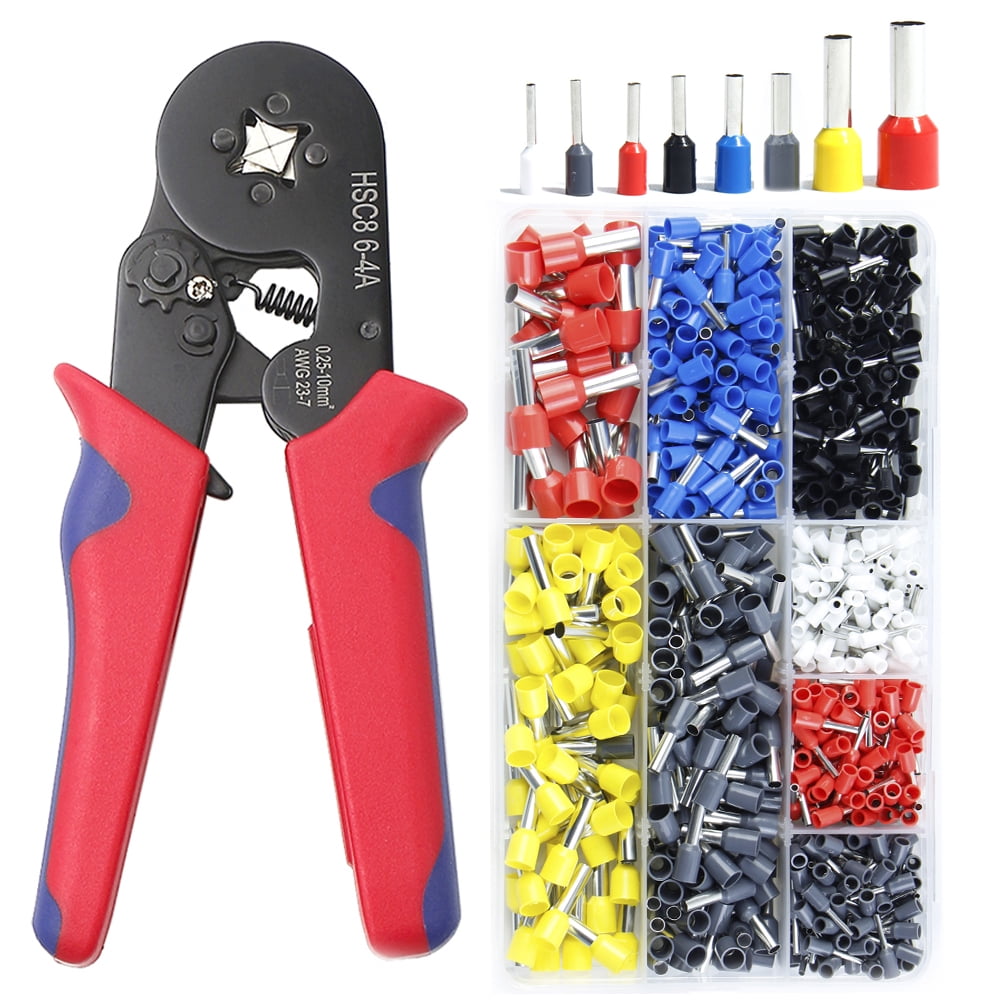LJKNKT Tubular Crimping Plier Assorted Wire Copper Crimp Connector ...