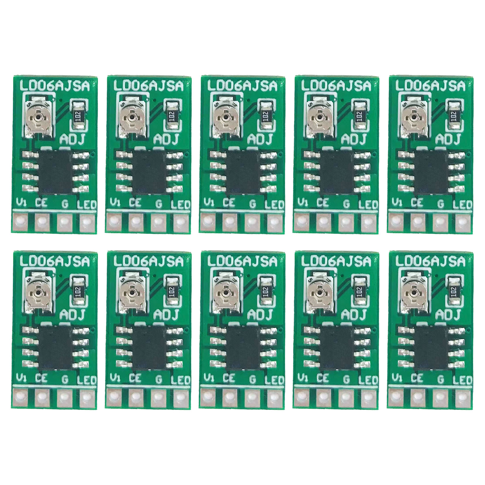 10 Pcs DC 3.3/3.7/5V Led Driver 30-1500ma Constant Current Adjustable ...