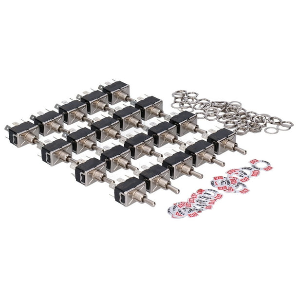 6Pin Toggle Switch, LED Light Rocker BERM Toggle Switch Mini Toggle ...