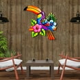 2 Colorful Garden Metal Tropical Bird Wall Ornament For Home And Garden ...