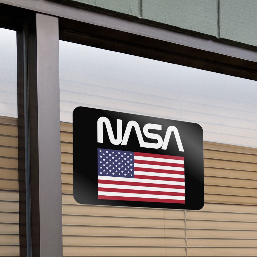 Nasa Symbol With Usa Flag
