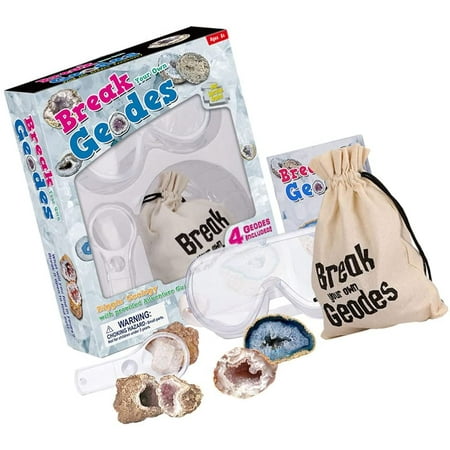 HTCM 1 Set Geodes Dig Toy Open Geodes with Goggles STEM Science Gift ...