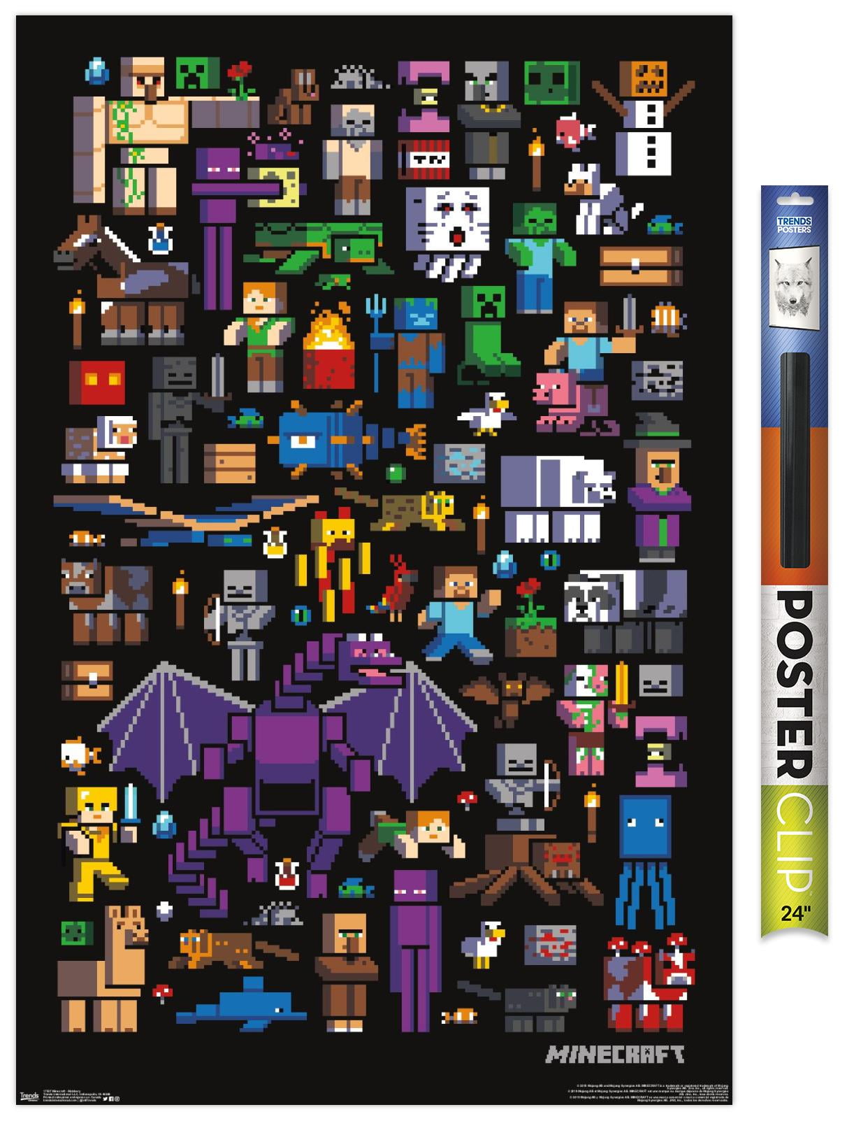 Minecraft - Mobbery Wall Poster, 22.375" x 34" - Walmart.com