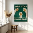 "Are You Pooping?" Whimsical Geese Bathroom Canvas Wall Art, Humorous ...