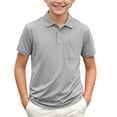 AHTJRT Boys Golf Shirts Collared Button Down Short Sleeve Pocket Tees ...