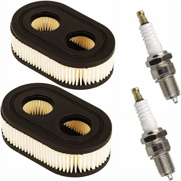 Hongchun2 Pack Air Filter with Spark Plug Fits Briggs & Stratton Lawn ...