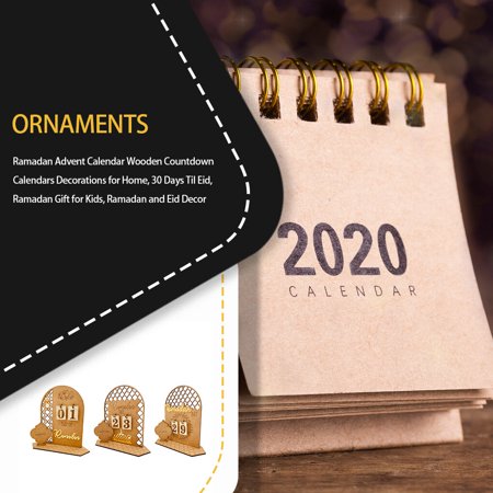 justharion Calendar Count down Wood Calendars Rack Decoration Festival ...